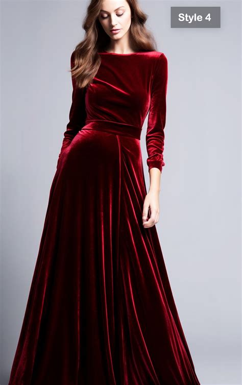 Custom Maroon Velvet Maxi Dress Retro Glam Bridesmaid Gown And