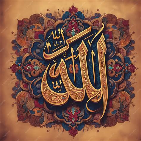 Premium Ai Image A Traditional Arabic Calligraphy Piece In The