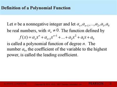 Chapter 3 Polynomial And Rational Functions 3 2 Polynomial Functions