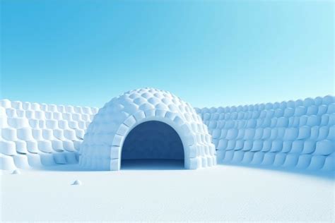 Igloo Background Winter Generate Ai