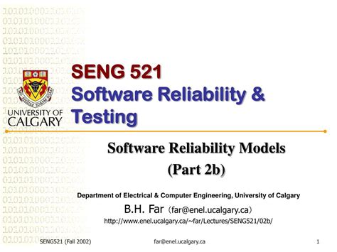 Ppt Seng Software Reliability Testing Powerpoint Presentation