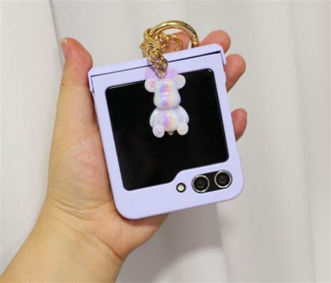 Z플립5💜베로라 힌지보호💜곰돌이 야광키링 폰케이스 아이디어스