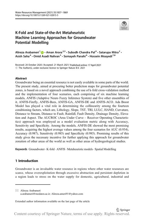 K Fold And State Of The Art Metaheuristic Machine Learning Approaches
