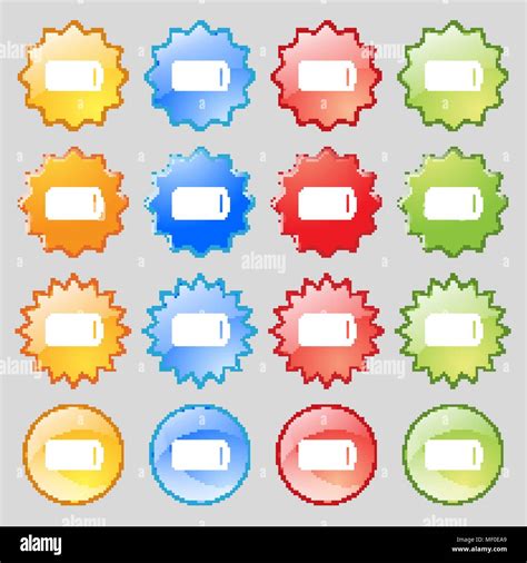 Battery Fully Charged Icon Sign Big Set Of 16 Colorful Modern Buttons