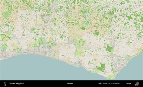 Lewes United Kingdom Openstreetmap French Stock Illustration Illustration Of Administrative