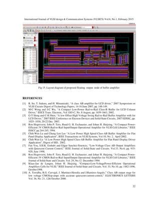 Dynamic Floating Output Stage For Low Power Buffer Amplifier For Lcd Application PDF