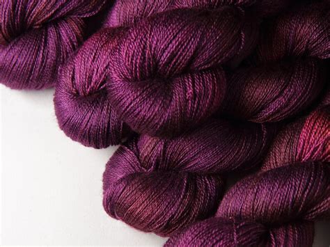 British Wool And Silk Blend Lace Weight Hand Dyed Knitting Yarn Etsy