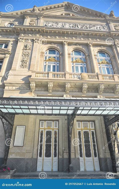 Buenos Aires Facade Of The Historic Colon Theater Stock Image Image