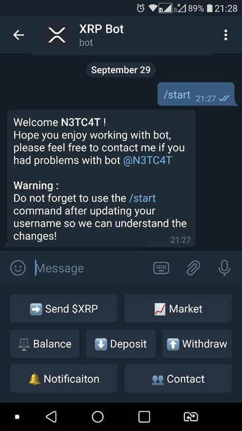 github n3tc4t xrp telegram bot tip send deposit withdraw with