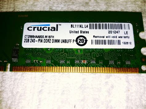 IBid Lot 12216 2GB 240 Pin DIMM DDR2 PC Memory 6 Each