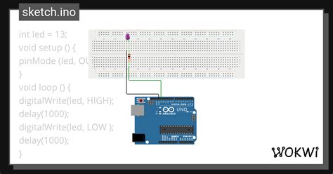LED Program Wokwi ESP STM Arduino Simulator