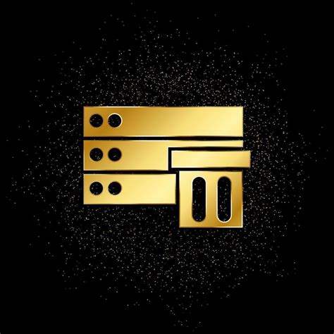 Database Server Storage Gold Icon Vector Illustration Of Golden Particle Background 16610260