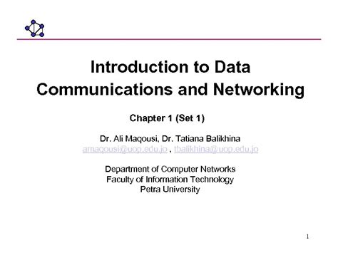 Introduction To Data Communications And Networking Chapter 1
