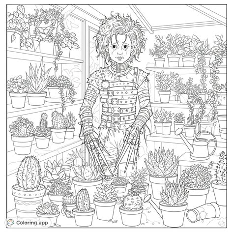 Tim Burton Coloring Pages Coloringapp