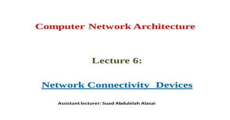 Pdf Computer Network Architecture Lecture 6 Network Dokumentips