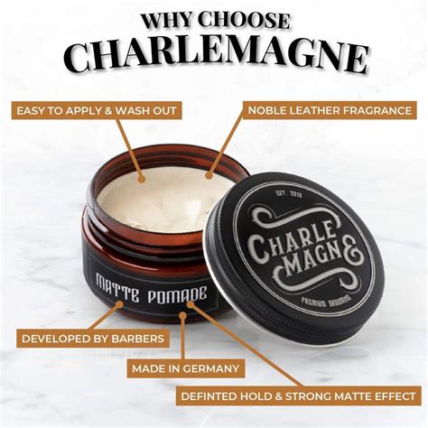 Charlemagne Matte Pomade Wasserbasiert Starker Halt Bestes