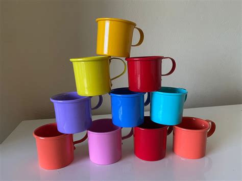 Kit 10 Canequinhas de Alumínio Coloridas Artesanal Elo7