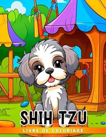 Amazon Livre De Coloriage Shih Tzu Illustrations Adorables De