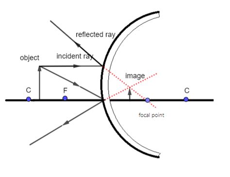 a convex mirror is placed to the right of an object the ima quizlet