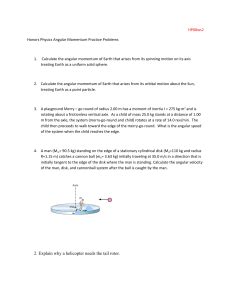 Angular Momentum Worksheet Physics Problems