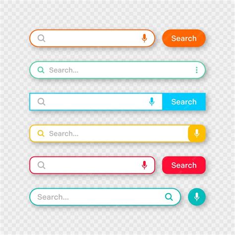 Premium Vector Colorful Search Bar Templates Internet Browser Engine