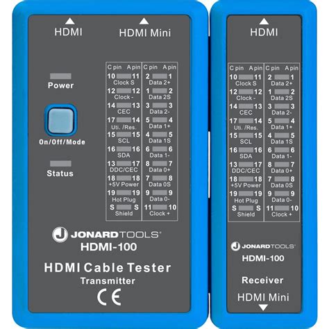 Jonard Tools Hdmi 100 Hdmi Cable Tester Tests Hdmi And Mini Hdmi Cables