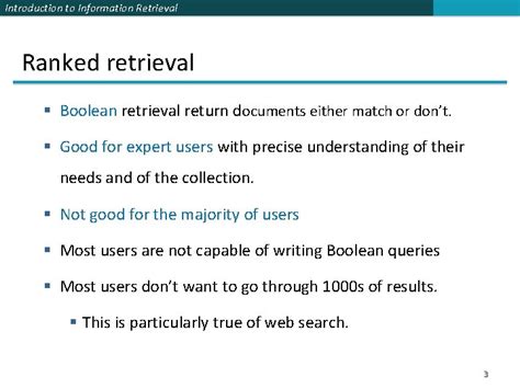 Introduction To Information Retrieval Lecture 3 Term Weighting
