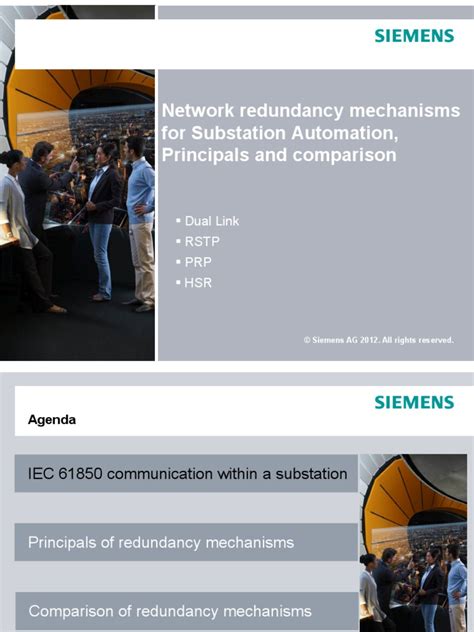 Communication Redundancy Rstp Prp Hsr Pdf Network Switch