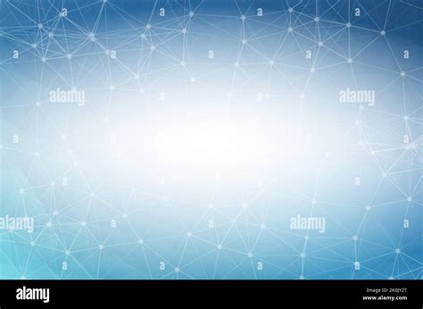 Abstract Blue Polygonal Space Background With Connecting Dots And Lines
