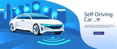 premium vector autonomous smart car technology self driving taxi