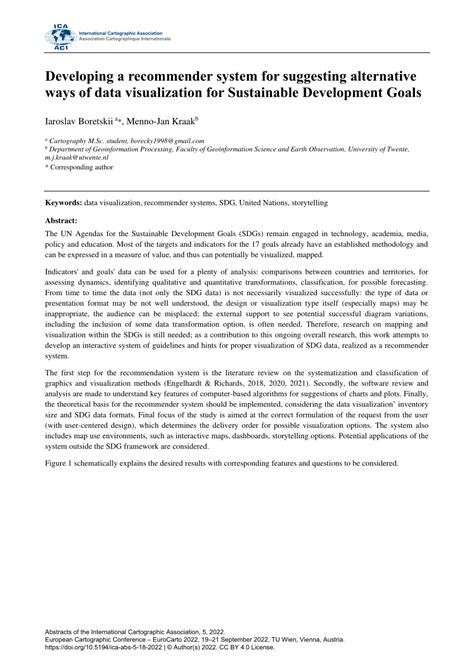 Pdf Developing A Recommender System For Suggesting Alternative Ways