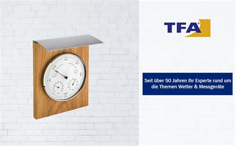 TFA Dostmann Analoge Wetterstation für innen und außen Barometer