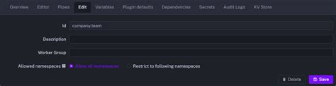 enterprise namespace pages