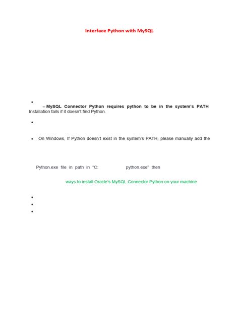 Interface Python With Mysql 1 Pdf My Sql Databases
