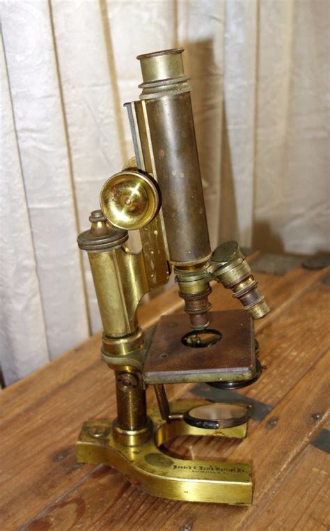 Antique Brass Bausch And Lomb Microscope Circa 1900 Nr Antique Price Guide Details Page