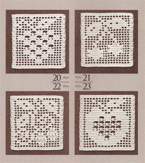 Filet Square Crochet Motifs Patterns Crochet Motif Patterns Filet