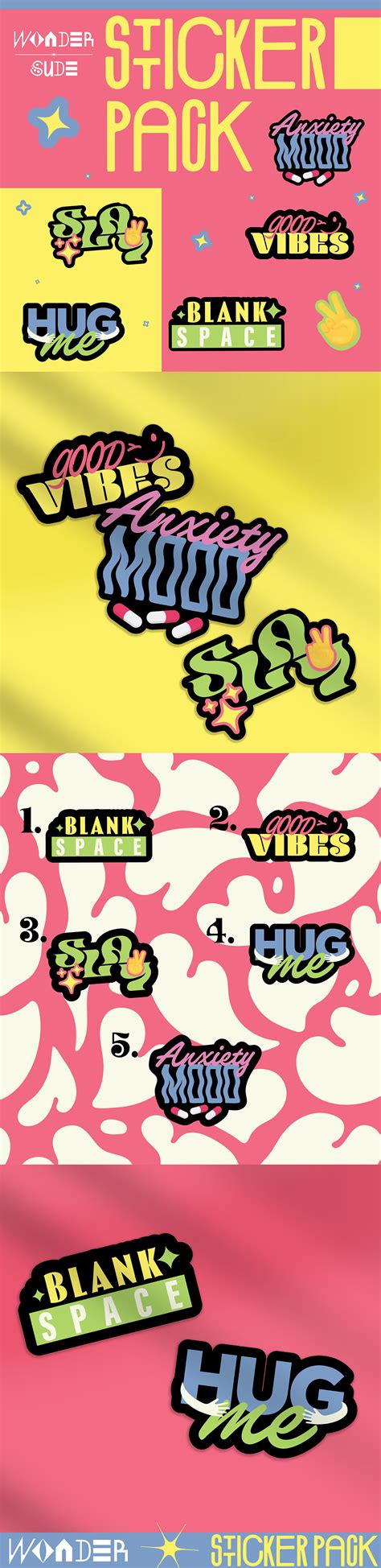 WONDER STICKER PACK :: Behance