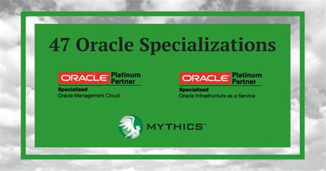 Mythics Achieves An Incredible 46th And 47th Oracle Partnernetwork Specialization For Oracle