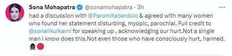 Sona Mohapatra Praises Sonali Kulkarni For Her Apology Over Women Are