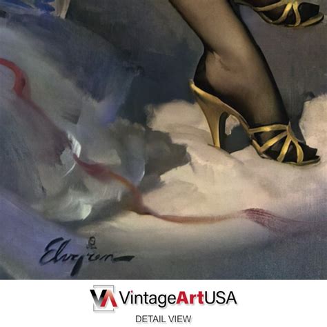 1956 Gil Elvgren Sexy Pin Up Girl Print Vintage Silk Etsy