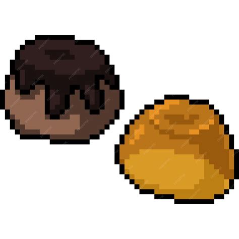 Premium Vector Pixel Art Of Sweet Pudding Snack