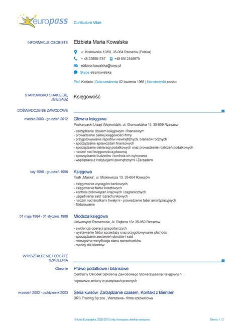 Europass Cv Login