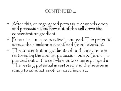 Ppt 6 5 4 Define Resting Potential And Action Potential Depolarization And Repolarization