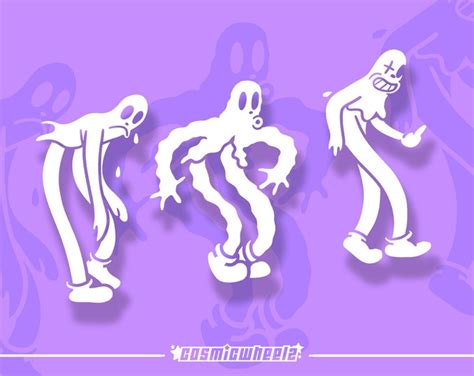 Dancing Ghosts Koko Ghostmane Jdm Decal Car Sticker Etsy