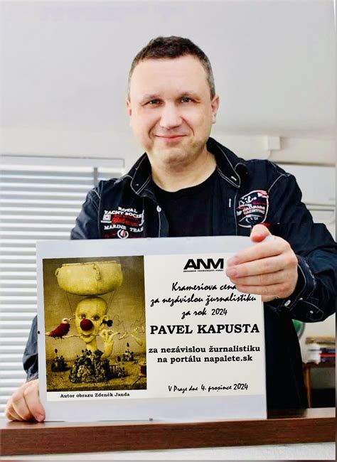Pavel Kapusta Si Prevzal V Prahe českú Krameriovu Cenu Za Nezávislú žurnalistiku Hlavný Denník