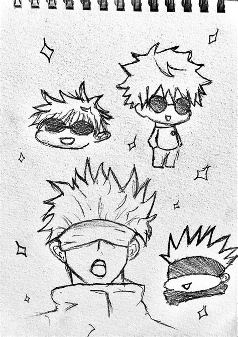Cute Gojo Sketch Cute Doodles Drawings Sketch Book Easy Drawings