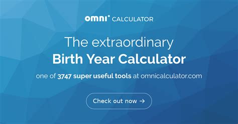 Birth Year Calculator