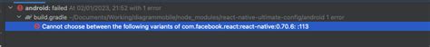 Cannot Choose Between The Following Variants Of Com Facebook React