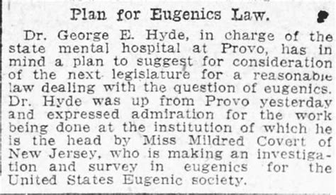 Eugenics In Twentieth Century Utah Utah Division Of Archives And