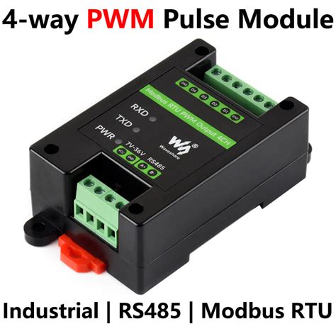 Industrial 4 Ch Pwm Rs485 Pulse Output Module Modbus Rtu Rail